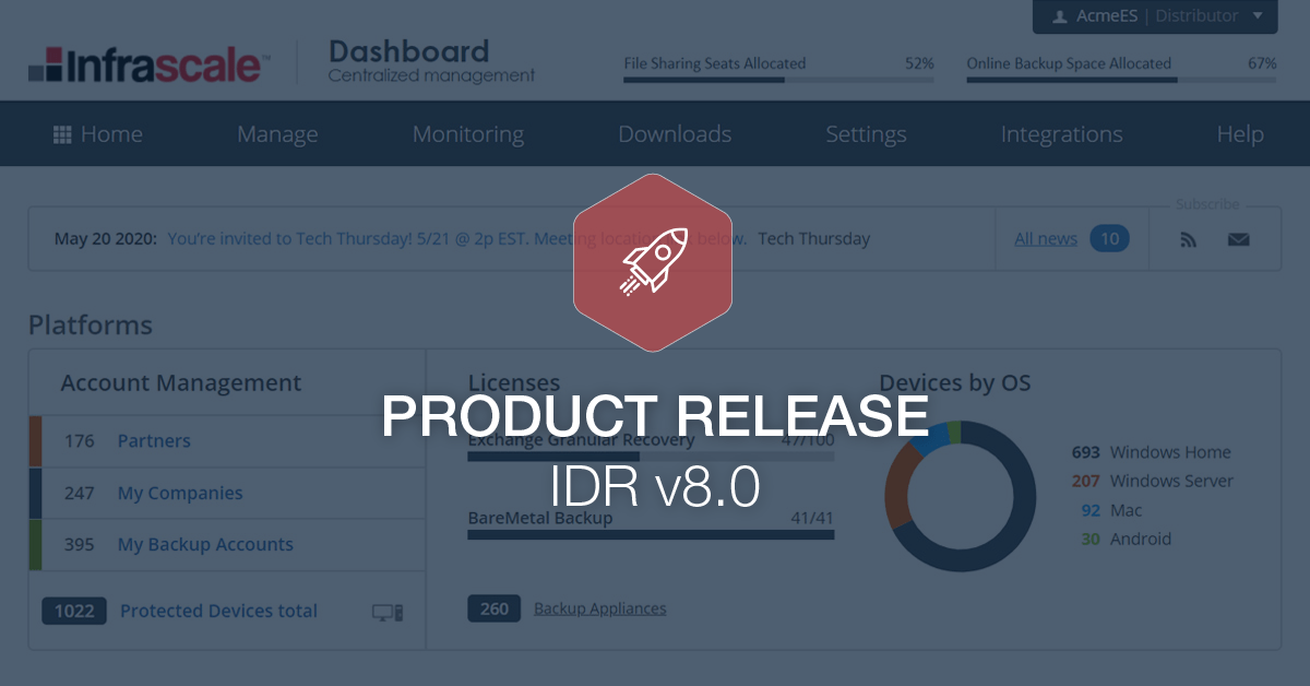 PRODUCT RELEASE: INFRASCALE DISASTER RECOVERY v8.0 - Infrascale